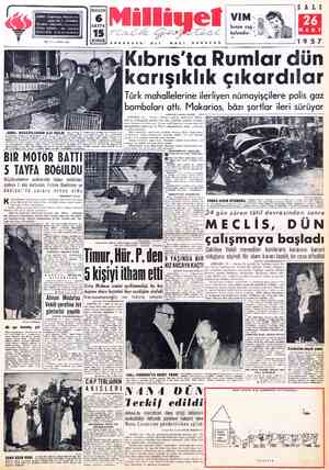 Milliyet 26 Mart 1957 sayfa 2 | Gaste Arşivi