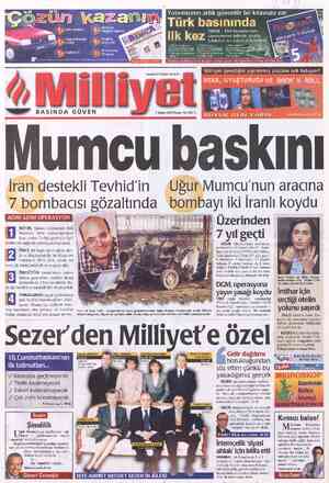 Milliyet 7 Mayıs 2000 sayfa 1 | Gaste Arşivi